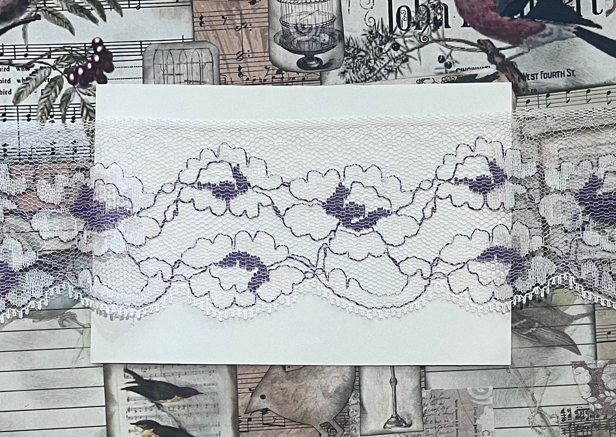 Beautiful Vintage Lilac and Lavender Floral Print Lace – JimShore&More