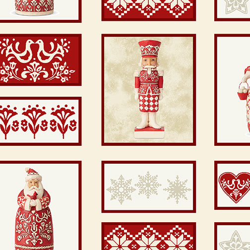 Nordic Noel Patch Cream ~ Fabric By The Yard / Half Yard/ Fat Quarter ...